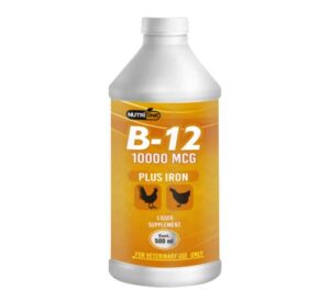 nutriline b-12 for poultry - multivitamin booster for rooster, hens, chicken, vitamin recovery liquid 16 onzas