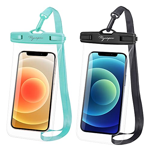 Waterproof Pouch and Cell Phone Case Set - Ideal for Beach Water Sports, Boating, Snorkeling, Kayaking, Rafting, Sailing - Includes 2 Clear Phone Dry Bags and 2 Fanny Packs, Perfect Cruise Essentials