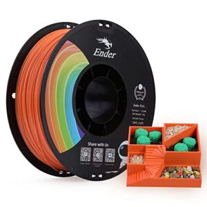 creality pla pro(pla+) 3d printer filament 1.75mm, pla plus orange, toughness upgraded dimensional accuracy +/- 0.03mm, 1kg spool(2.2lbs) ender pla+ filament for most fdm 3d printer