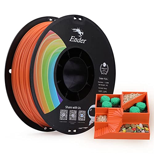 Creality PLA Pro(PLA+) 3D Printer Filament 1.75mm, PLA Plus Orange, Toughness Upgraded Dimensional Accuracy +/- 0.03mm, 1kg Spool(2.2lbs) Ender PLA+ Filament for Most FDM 3D Printer