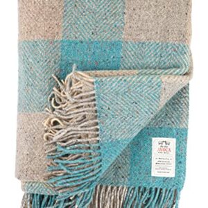 Avoca Mohair Blend Tweed Throw - Dewdrop Design - Made in Ireland 562 x 72