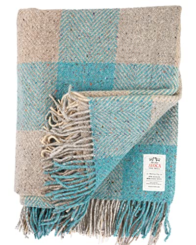 Avoca Mohair Blend Tweed Throw - Dewdrop Design - Made in Ireland 562 x 72