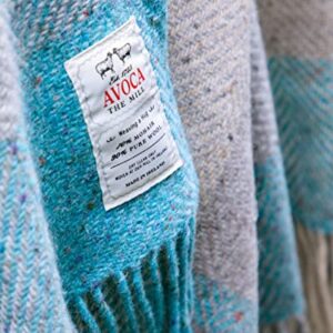 Avoca Mohair Blend Tweed Throw - Dewdrop Design - Made in Ireland 562 x 72