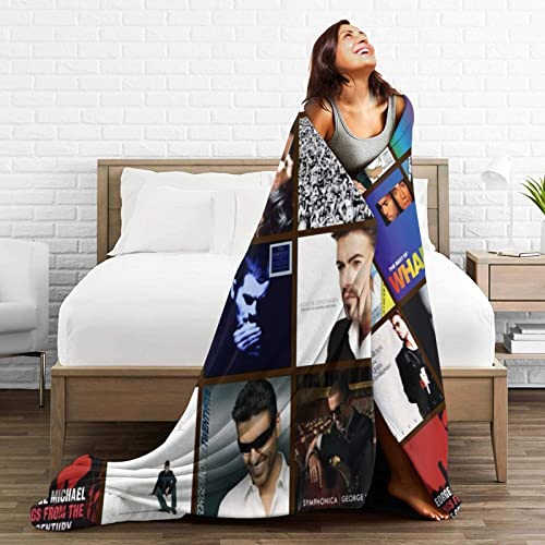 GingerDHallberg Throw Blanket George Singer Michael Lightweight Flannel Blanket Air Conditioning Blankets for All Season 80"x60"