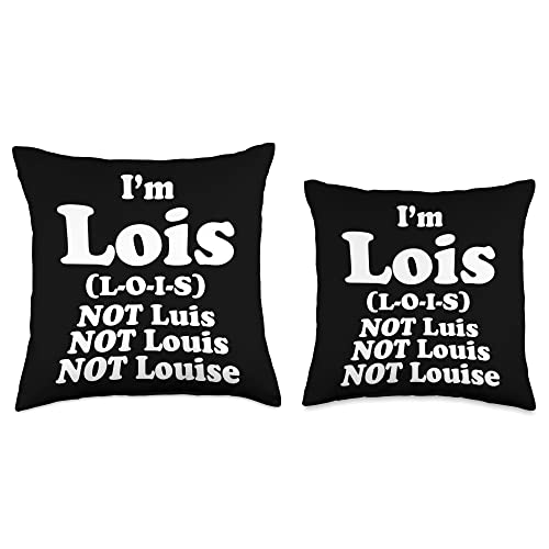 Lois' Name Tees I'm Lois Throw Pillow, 16x16, Multicolor