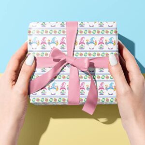 LDGOOAEL Flat Easter Wrapping Paper Sheets-12 Sheets with 4 Easter Paterns, Gift Wrapping Paper for Easter, Birthday, Wedding, Baby Shower Occasions- Pre cut & Folded(19.6" x 27.5“ Per Sheet)…