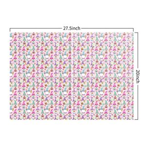 LDGOOAEL Flat Easter Wrapping Paper Sheets-12 Sheets with 4 Easter Paterns, Gift Wrapping Paper for Easter, Birthday, Wedding, Baby Shower Occasions- Pre cut & Folded(19.6" x 27.5“ Per Sheet)…