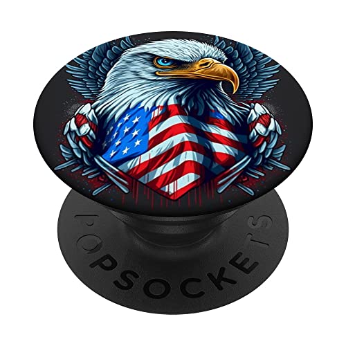 Patriotic Eagle US Flag America PopSockets Swappable PopGrip