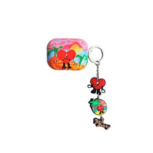 liphontcta cute interesting design soft tpu airpod pro 2 case，with fashion kawaii lanyard keychain，suitable man women girl 2022 airpod pro 2 case,2019 airpod pro case. (pro 2 red)