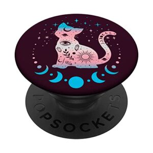 transgender pride flag colors, astronomy cat popsockets standard popgrip