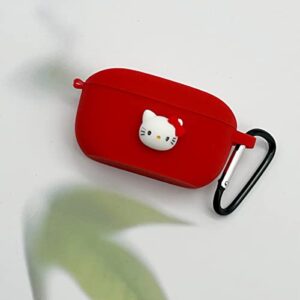 Cute Case for JBL Vibe 100 TWS Case,Seadream 3D Cartton Cute Cat Pattern Kawaii Animal Scratch Shock Protective Silicone Cover with Carabiner