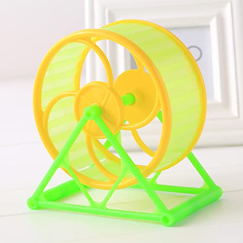 Ipetboom Silent Hamster Wheel Toys 2PCS Exercise Wheel Silent Running Wheel Pet Running Jogging Sports Exercise for Small Pet Hamsters Mice Rat Gerbils (Random Color) Chinchilla Hamster