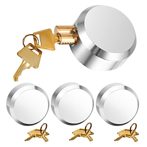 Hidden Shackle Padlocks Keyed Alike Trailer Puck Padlocks with Enlarged Lock (4 Pieces)