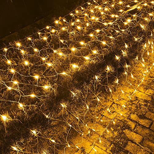 Dazzle Bright 40FT 200 Count Christmas Mini String Lights + 360 LED 12FT x 5 FT Christmas Net Lights