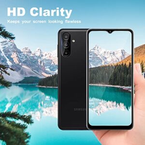 TQLGY 3 Pack Screen Protector for Samsung Galaxy A14 5G / 4G with 3 Pack Camera Lens Protector, Tempered Glass Film, 9H Hardness, HD Clear, Bubble Free, Anti-Scratch, Easy Installation