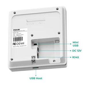 ANVIZ Time Clocks for Employees Small Business - CX2 Fingerprint Biometric Clock in and Out Machine - Finger Scan + RFID + Pin Punching in one, with Professional Cloud Software (0 Monthly Fee), White