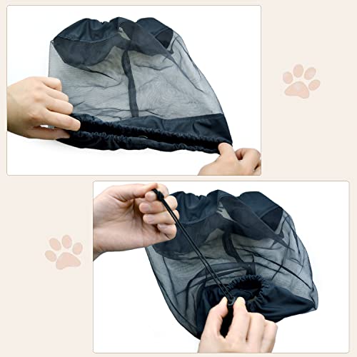 2 Pack Breathable Dog Snood Longears Dogs Net Snood Dog Ear Cover for Cocker Spaniel Cavalier Poodle Basset (S)