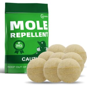 ANEWNICE Mole Repellent,Vole Repellent Outdoor,Natural Gopher Repellent,Mole Deterrent for Lawn,Get Rid of Moles in Your Yard, Outdoor Groundhog&Mole Control, Wofimeha Safe Around Pet & Plant (8 Pack)