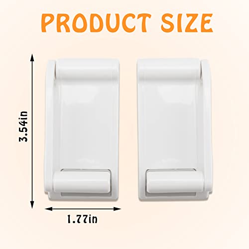 Strong Magnetic Paper Towel Holder Wall Mount White Plastic Refrigerator RV Paper Roll Holders Toilet Paper Stand for Microwave Cabinet Door Kitchen Food Wrap Plastic Produce Bags Organizer