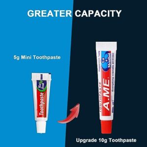 Disposable Toothbrushes with Toothpaste Individually Wrapped, 30 Pack Travel Toothbrushes with Toothpaste Bulk, 10g Travel Toothpaste, Manual Toothbrush Kit for Homeless Hotel Guest(Black,White)