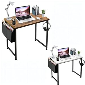 lufeiya 31 31 inch small computer desk brown and white set