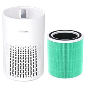 air purifiers plus one more hepa filter for a11ergies, pollen, smoke, dusts, pets dander, odor, hair, ozone free, 20db quiet cleaner for bedroom, room, kitchen and living room, sgs certificaion