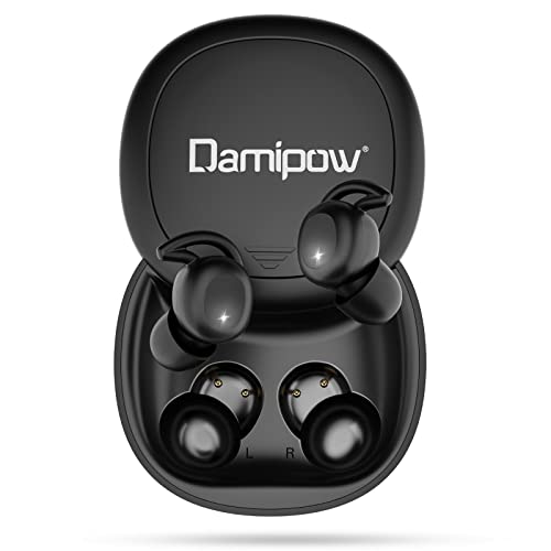 Sleep Earbuds Wireless Bluetooth Headphone for Sleeping, Noise Blocking No Alert, Ultra Small and Skin-Soft Silicone in-Ear Earbuds Designed for Side Sleepers, Insomnia, Snoring, Work, Travel (Black)