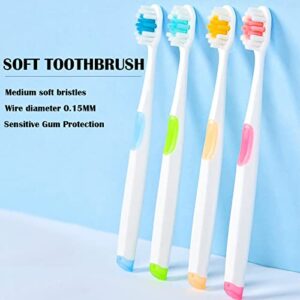 GoodUping Fine Silk Toothbrush for Sensitive Teeth, 10000 Bristles Nano Toothbrush, Extra Soft Toothbrush for Adult, Pregnancy and Junior.(8 Count)