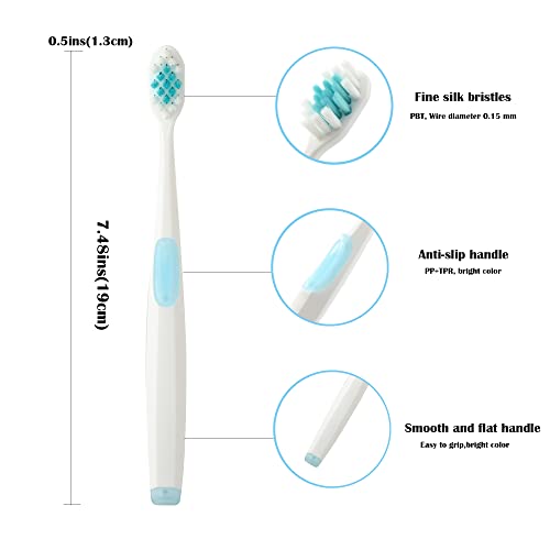 GoodUping Fine Silk Toothbrush for Sensitive Teeth, 10000 Bristles Nano Toothbrush, Extra Soft Toothbrush for Adult, Pregnancy and Junior.(8 Count)