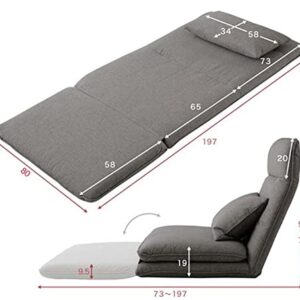 JYDQM Sofa Bed Sleeper 14 Position Adjustable Living Room Daybed Recliner Sofa Couch Folding Lounge Indoor Floor