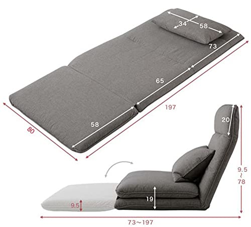 JYDQM Sofa Bed Sleeper 14 Position Adjustable Living Room Daybed Recliner Sofa Couch Folding Lounge Indoor Floor