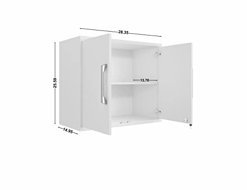 Manhattan Comfort Eiffel 4-Piece Garage Storage Set in White