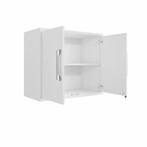 Manhattan Comfort Eiffel 2-Piece Storage Garage Set in White