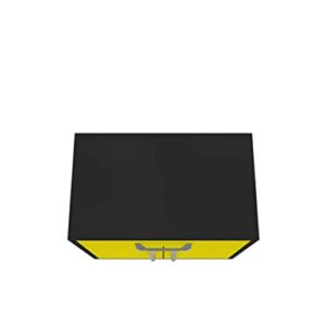 Manhattan Comfort Eiffel 3-Piece Storage Garage Set in Matte Black and Yellow