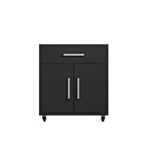 Manhattan Comfort Eiffel Garage Work Station Set of 3 in Matte Black