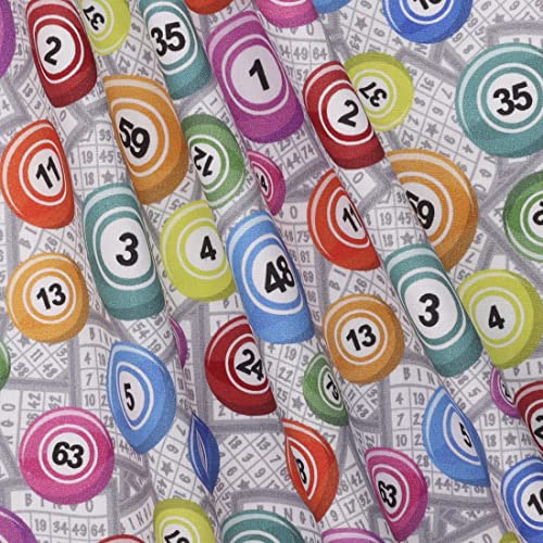 Mook Fabrics Cotton Bingo, Multi, 15 Yard Bolt