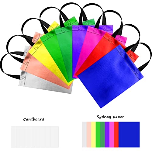 SPERPAND 18Pcs Gift Bags Medium Size-10.2" Rainbow Gift Bags With Handles-Party Favor Bags for Presents, Birthday, Wedding, Valentines, Baby Shower, Halloween, Christmas Party Favors