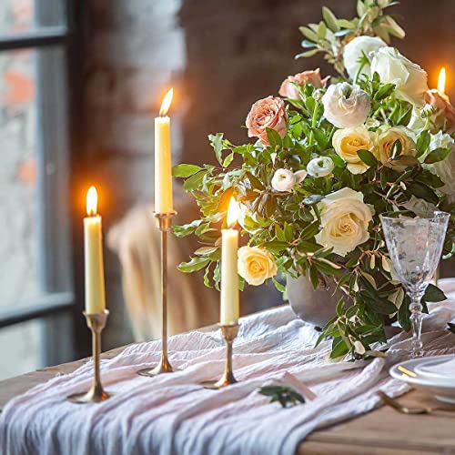 20 Packs Ivory Taper Candles 10 Inch Tall Unscented Dripless Dinner Candlesticks for Wedding Party Home - 8 Hour Burn Time