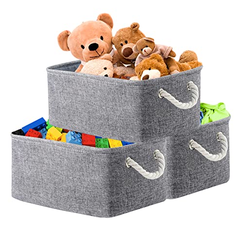 Storage Bins, Home Foldable Storage Bin with Drawstring Closure and 2 Bold Handles, Fabric Storage Basket for Shelves for Organizing Closet Shelf Nursery Toy