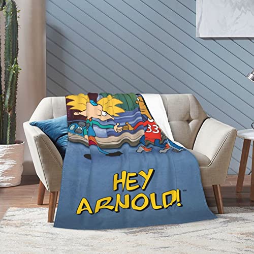 ORPJXIO Blanket Hey Anime Arnold! Throw Flannel Blanket Bed Blanket for Couch Sofa Bedroom Home Decor 50"x40"