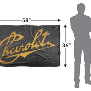 Chevrolet Blanket, 36"x58" Stitched Chevrolet Script Silky Touch Super Soft Throw Blanket