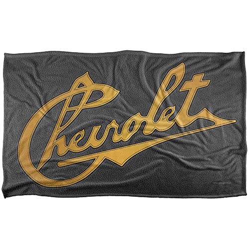 Chevrolet Blanket, 36"x58" Stitched Chevrolet Script Silky Touch Super Soft Throw Blanket