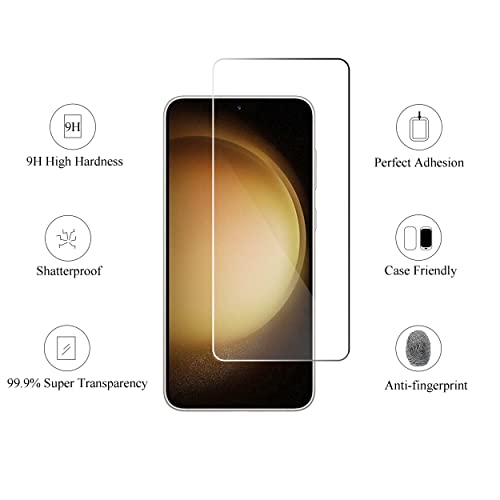 Ailun Glass Screen Protector for Galaxy S23+/ S23 Plus [6.6 Inch] 3Pack + 3Pack Camera Lens Tempered Glass Fingerprint Unlock 0.25mm Ultra Clear Anti-Scratch Case Friendly [Not For S23 Ultra]