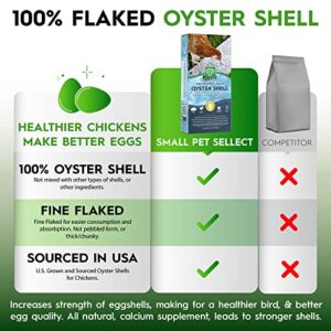 Small Pet Select - 100% Flaked Oyster Shell, Calcium Supplement for Chickens, and Ducks, 5lb