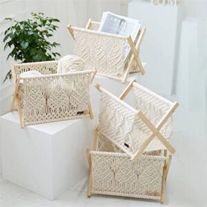 Tbkoly File Rack Modern Lace File Storage Basket Office Desktop Magazine Storage Baskets Living Room Bedroom Clothes Storage Basket