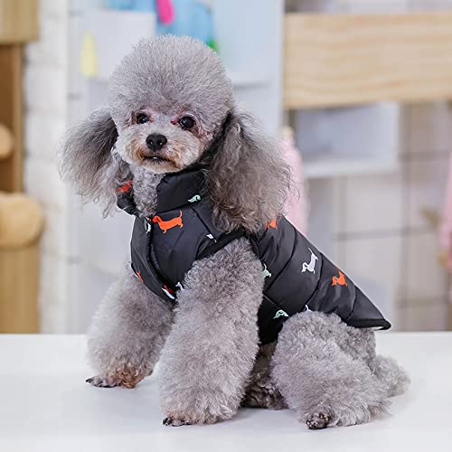 Dog T Shirts with Sleeves Pet Clothes Dog Clothes Clothes Vest Fall and Winter Warm British Teddy Warm Down Jacket Raincoat Dogs Medium