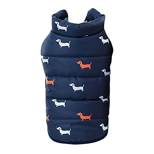 Dog T Shirts with Sleeves Pet Clothes Dog Clothes Clothes Vest Fall and Winter Warm British Teddy Warm Down Jacket Raincoat Dogs Medium