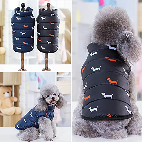 Dog T Shirts with Sleeves Pet Clothes Dog Clothes Clothes Vest Fall and Winter Warm British Teddy Warm Down Jacket Raincoat Dogs Medium