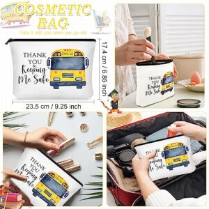 Unittype 4 Pieces Bus Driver Gift Bus Driver Appreciation Gifts Tote Bag Make up Bag Bus Driver Cosmetics Bag for Women Bus Driver