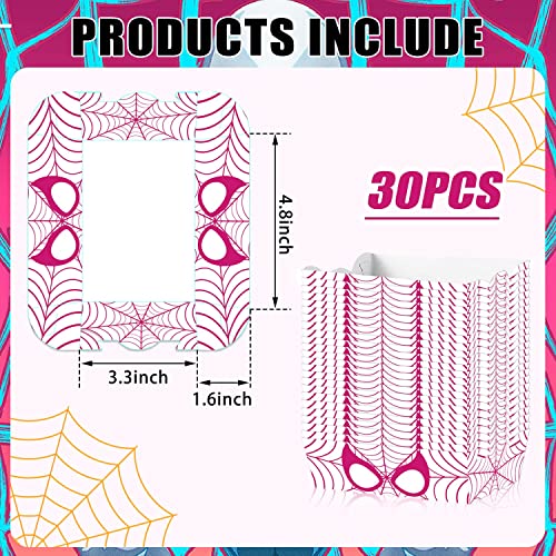 Hbavfihnbg 30 Pack Spider Gril Birthday Party Supplies,Spider Gril Food Tray Spider Party Favors Paper Food Serving Tray Ghost Spider Gril Paper Trays